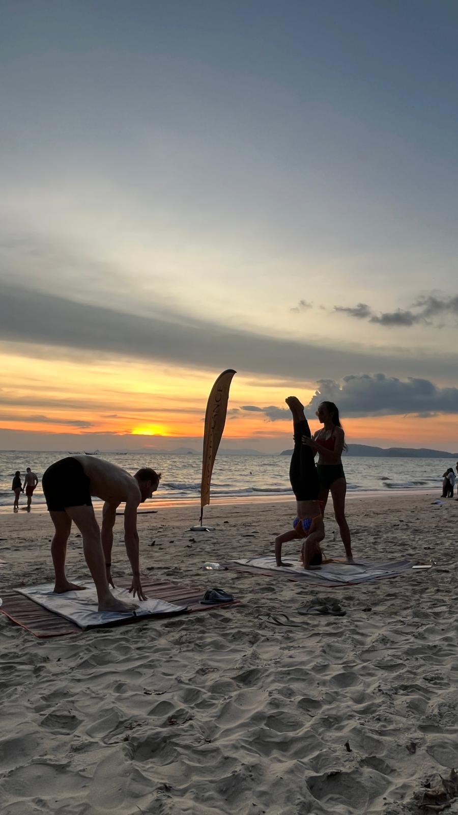 Beach Yoga at Ao Nang, Krabi - Yoga Balance Thailand